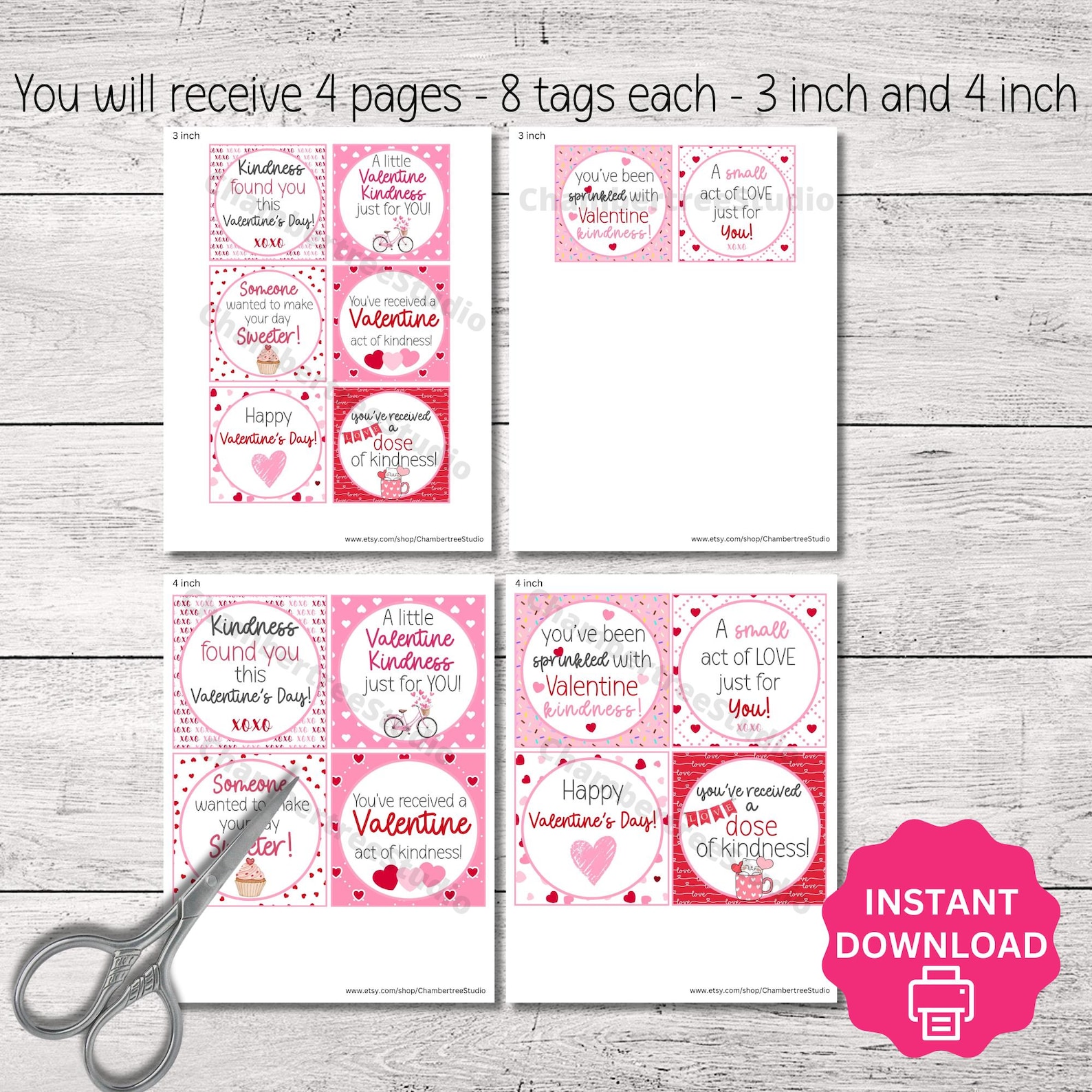 Valentine’s Day Random Acts of Kindness Tags | Spread Love Gift Tags ...