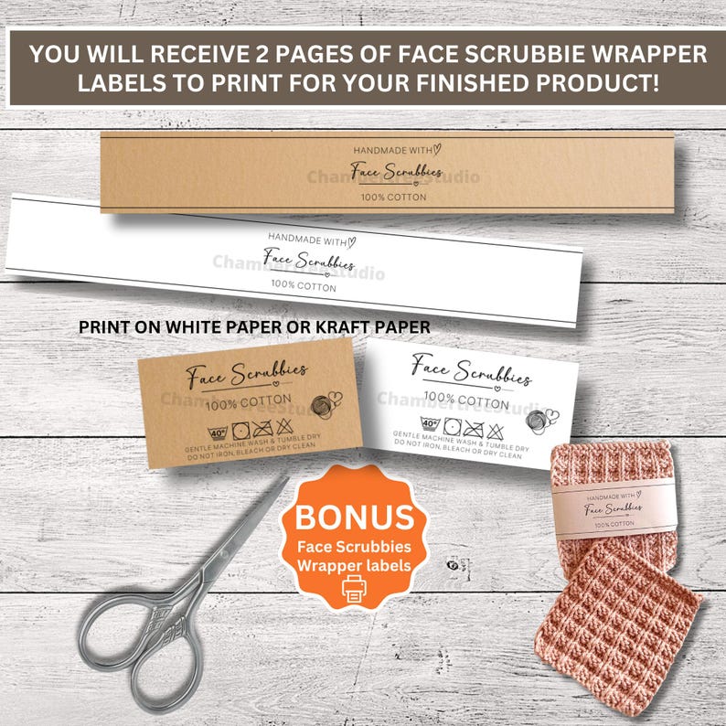 Face Scrubbie Knitting Pattern, Easy Beginner Pattern, PDF, Re-usuable ...