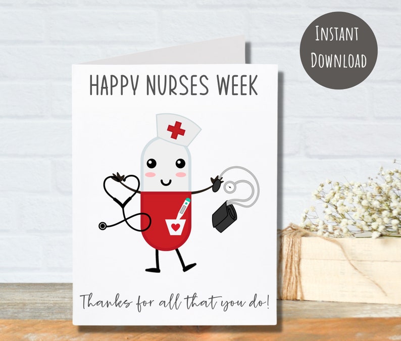 Funny Nurse Week Appreciation Card, 3 Sizes, Happy Nurses Week ...