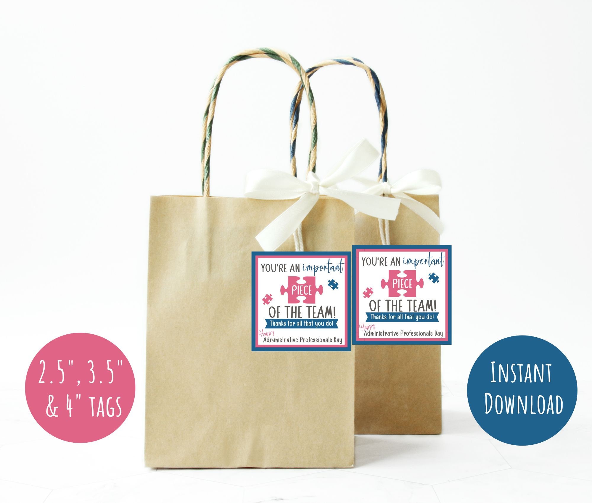 Administrative Professionals Day Gift Tag, Employee Appreciation ...