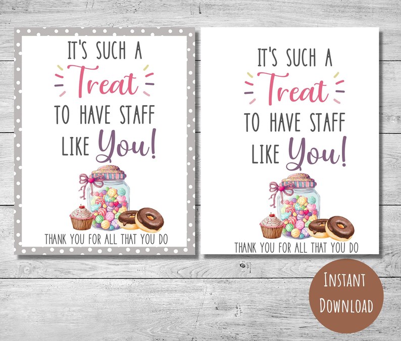 Staff Appreciation Sign, Sweet Treat Sign for Teachers, Thank You ...