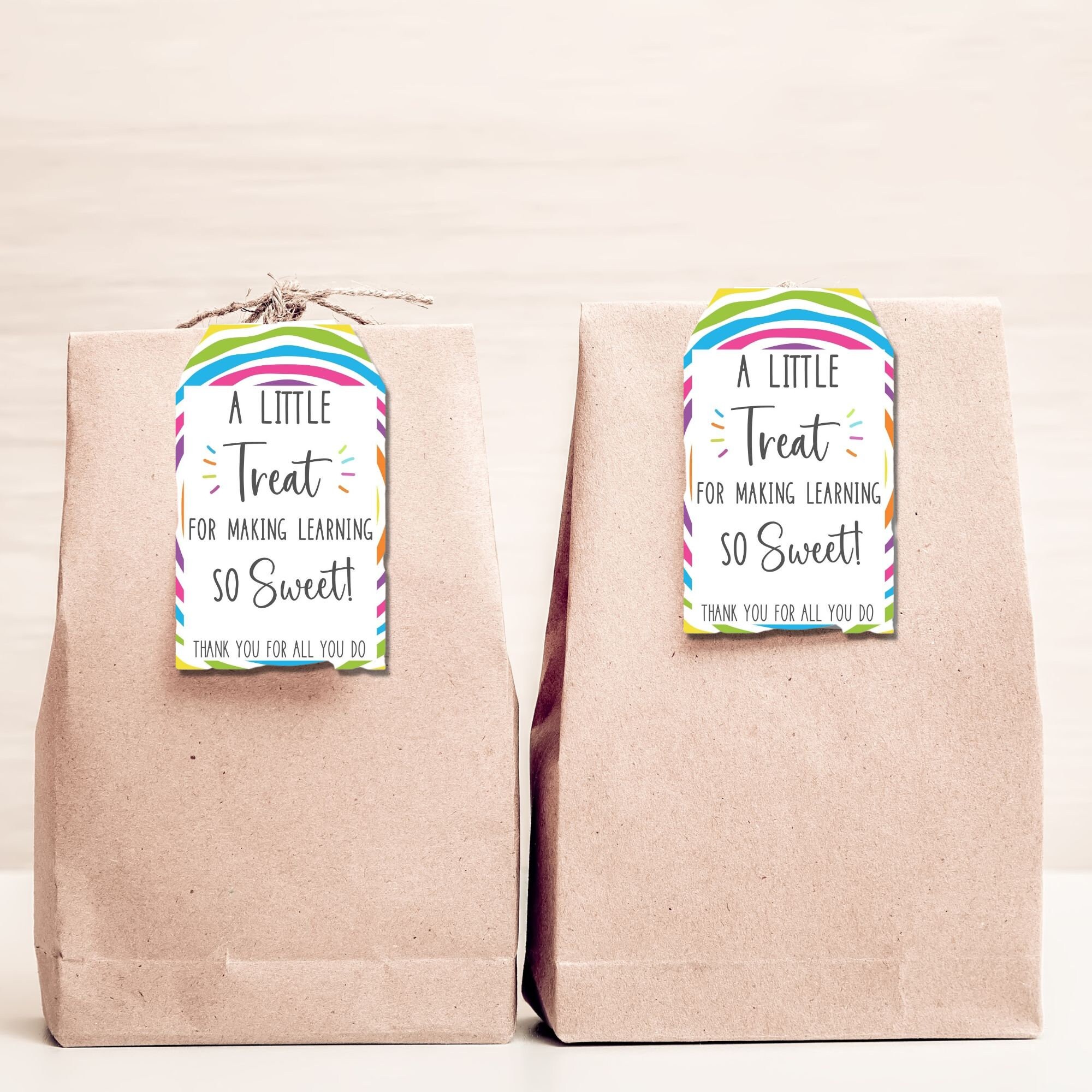 Teacher Appreciation Week Gift Tag, Sweet Thank You Treat for Teachers ...