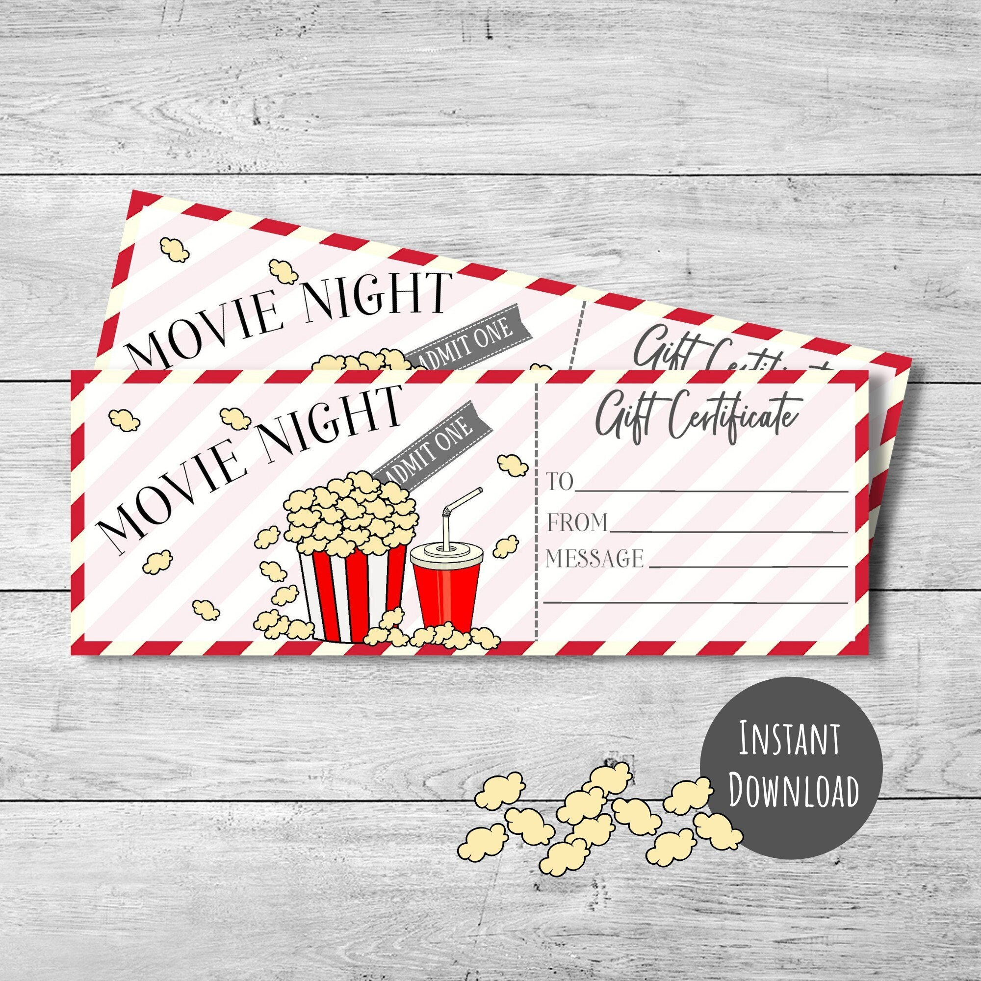 Movie Night Certificate