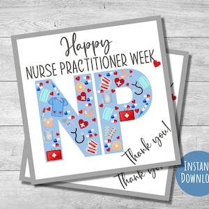 Nurse Practitioner Week Gift Tag, Appreciation Tags for Nurses, 3.5 ...