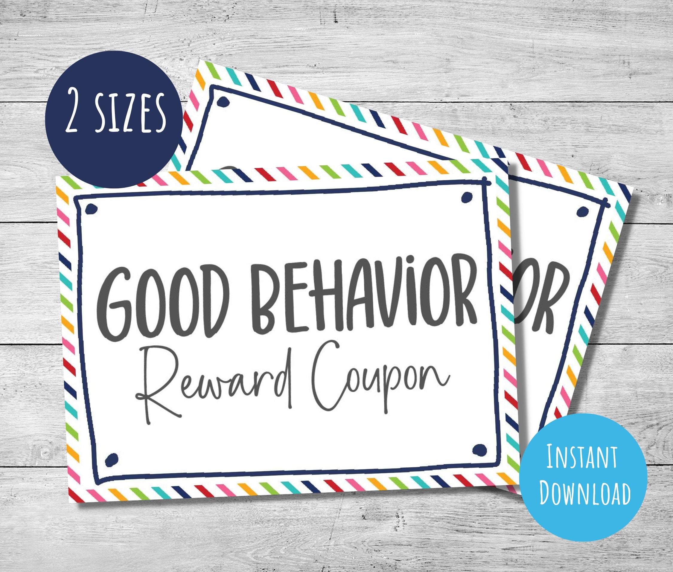 Kids Good Behavior Reward Coupons, Classroom Incentive System ...