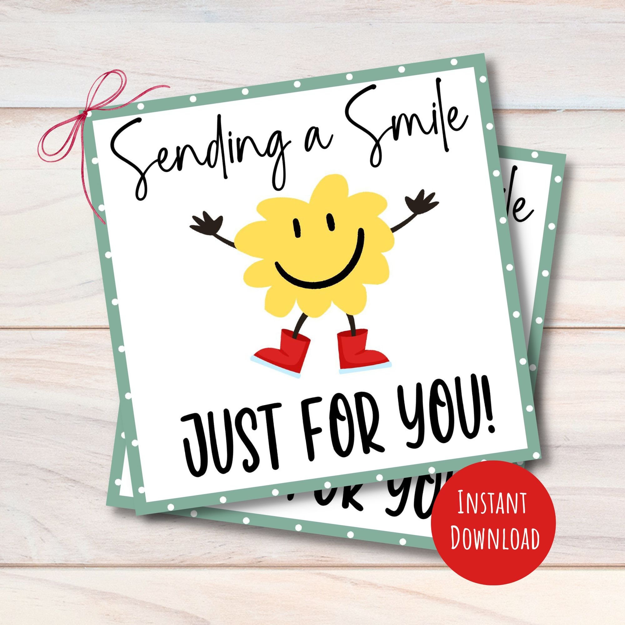 Sending a Smile Gift Tag, Random Acts of Kindness, 3 & 4 Tags, Back to ...