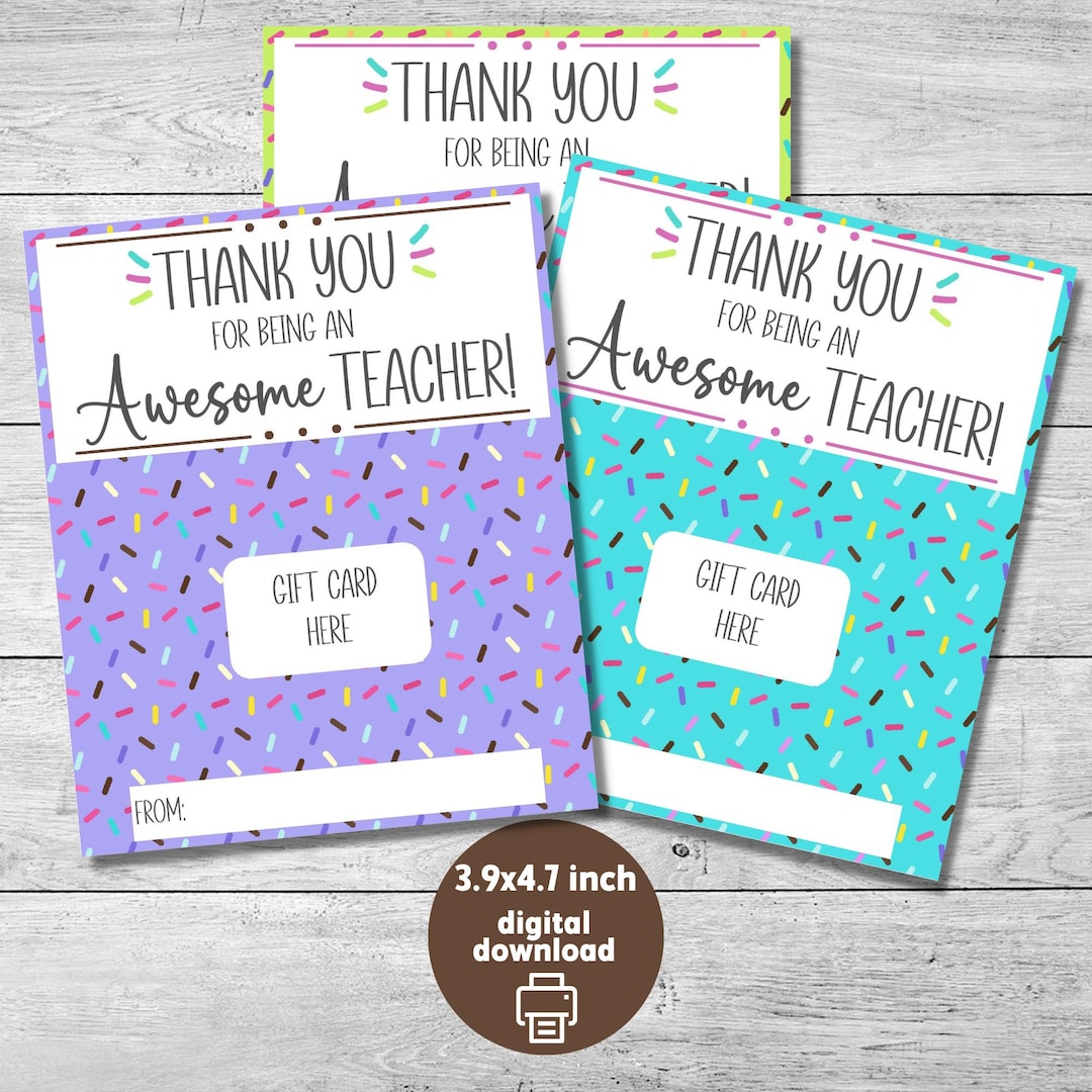 Teacher Appreciation Week Gift Card Holder, Coffee Gift Card for ...