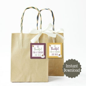 Thanksgiving Teacher Appreciation Gift Tag, 2.5 and 3.5 Sizes ...