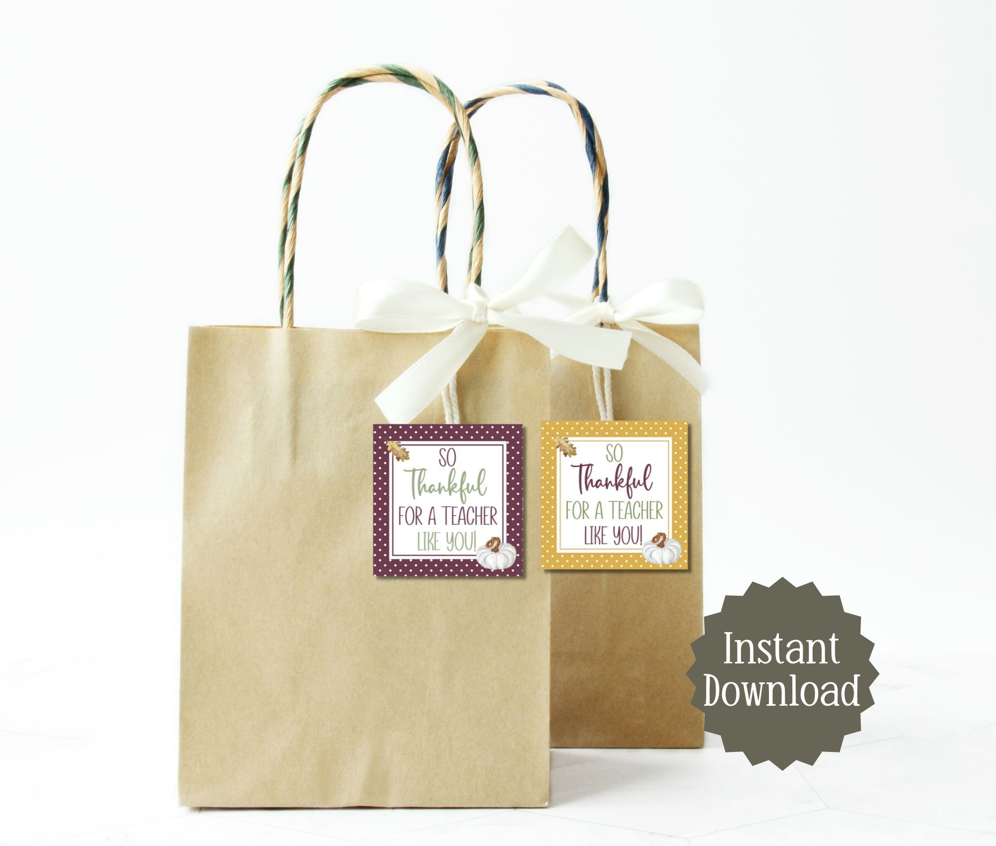 Thanksgiving Teacher Appreciation Gift Tag, 2.5 and 3.5 Sizes ...