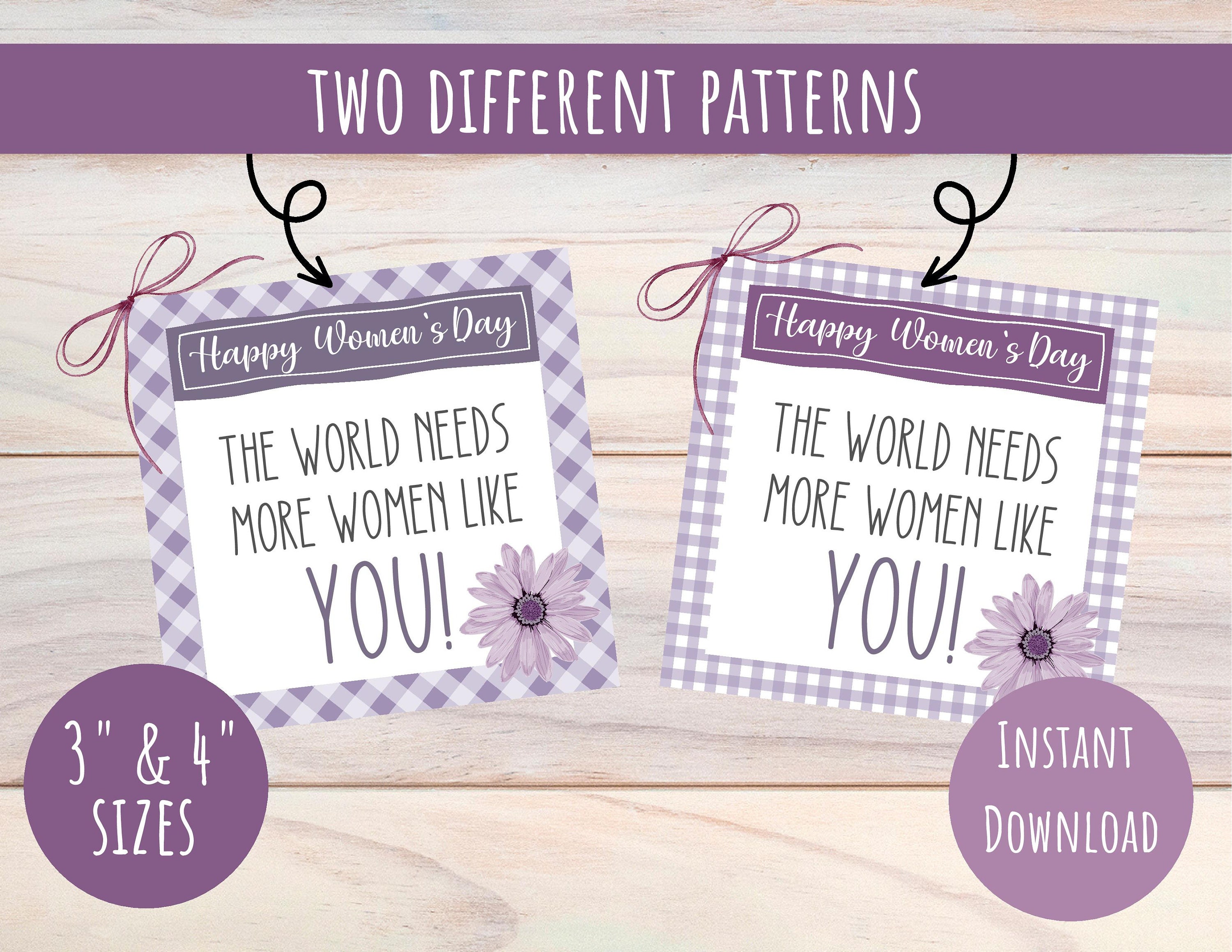 International Women's Day Women's Day Gift Tags - Etsy