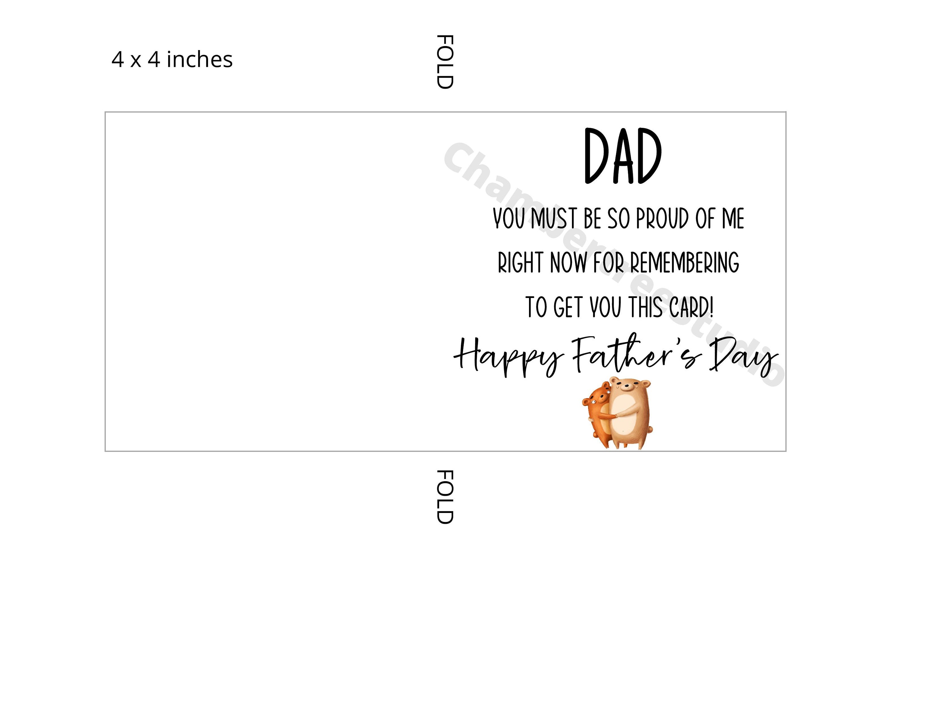 Funny Card for Dad for Father's Day, Printable Card for Dad From Son or ...