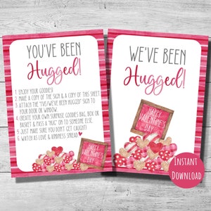 You've Been Hugged, Valentine's Day Game, Valentine's Day Printable ...