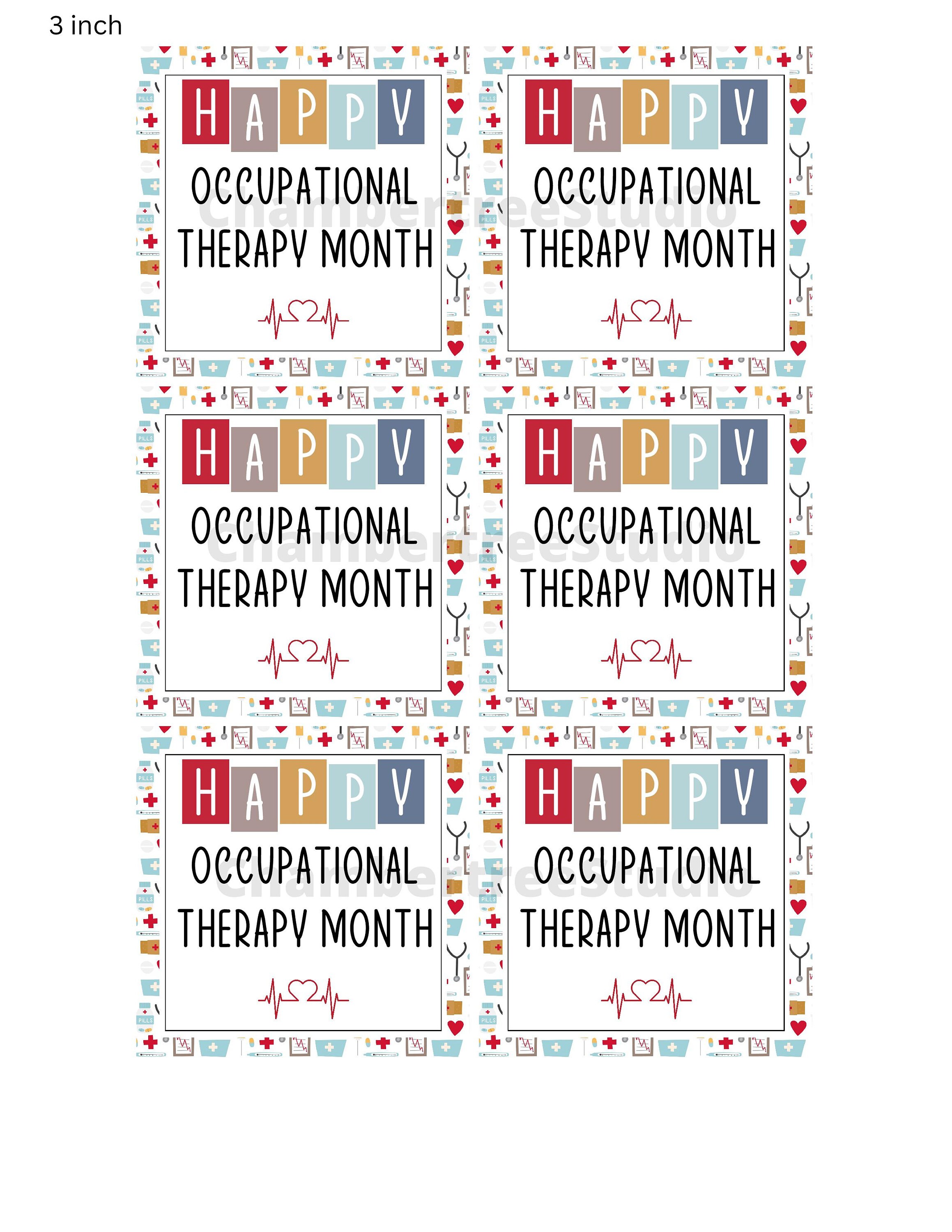 Occupational Therapy Month Gift Tag, Occupational Therapist ...
