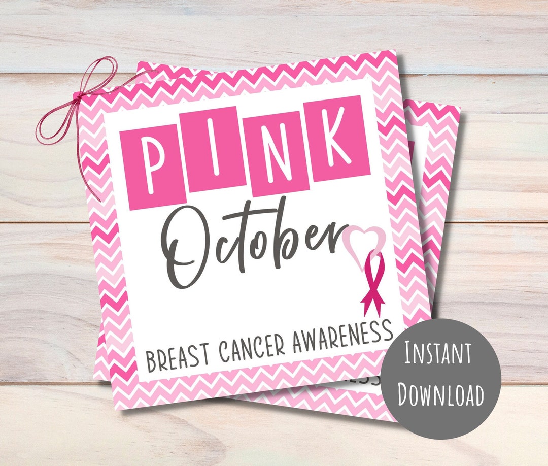 Breast Cancer Awareness Gift Tag Cancer Survivor Support - Etsy