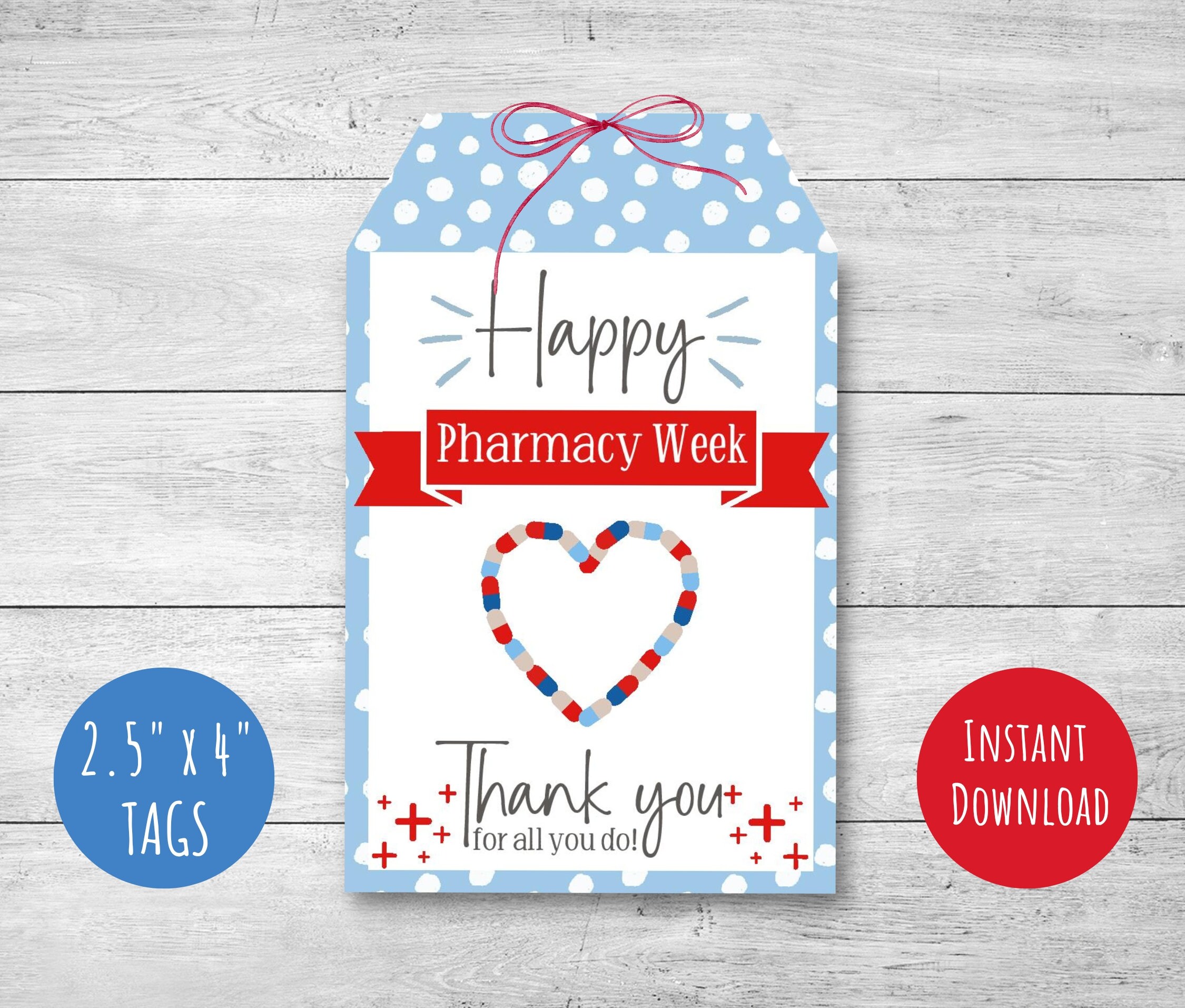Pharmacy Week Gift Tag, Pharmacist Appreciation, Gift for Pharmacy ...