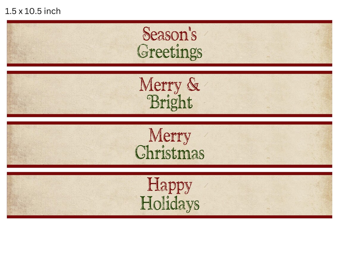 Christmas Dishcloth Wrapper, Printable Gift Label, Belly Band Washcloth ...