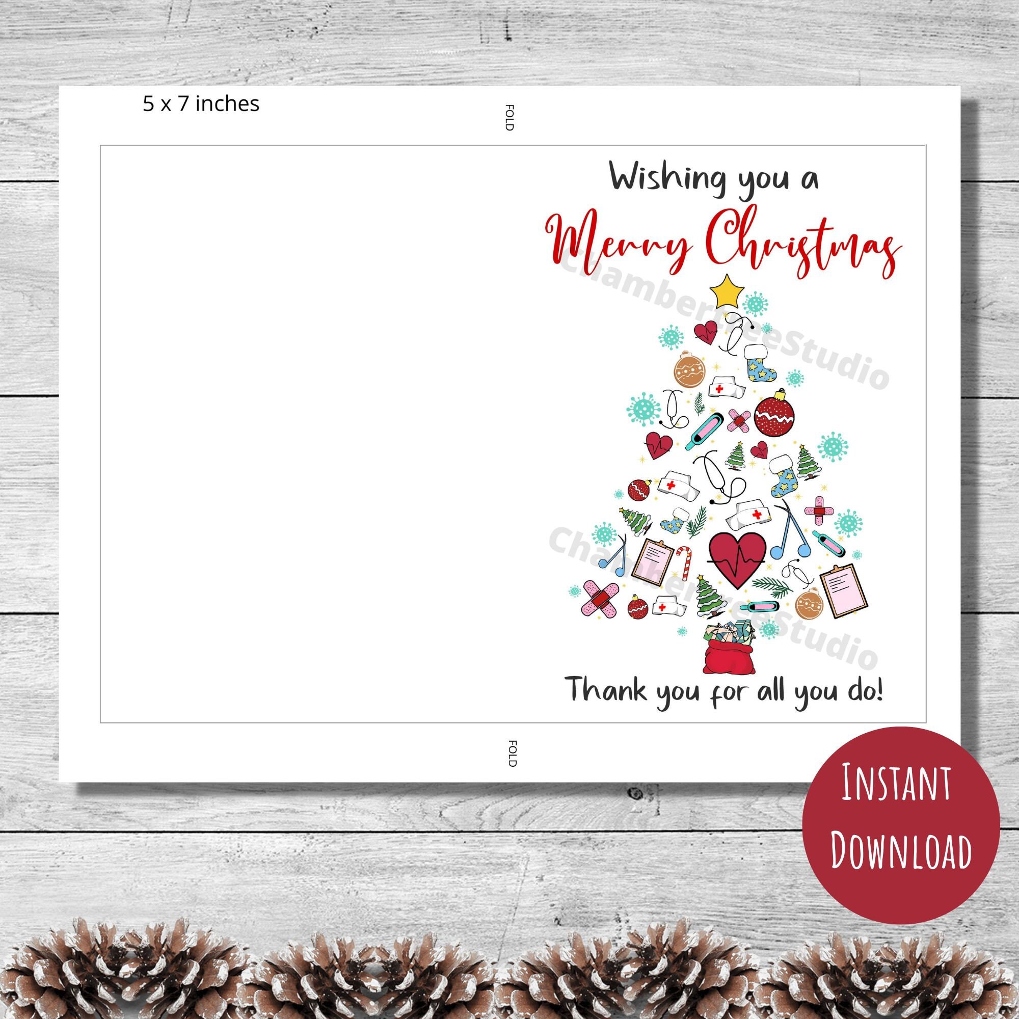 Fun Christmas Medical Card, Happy Holidays for Nurses Doctors, Hospital ...