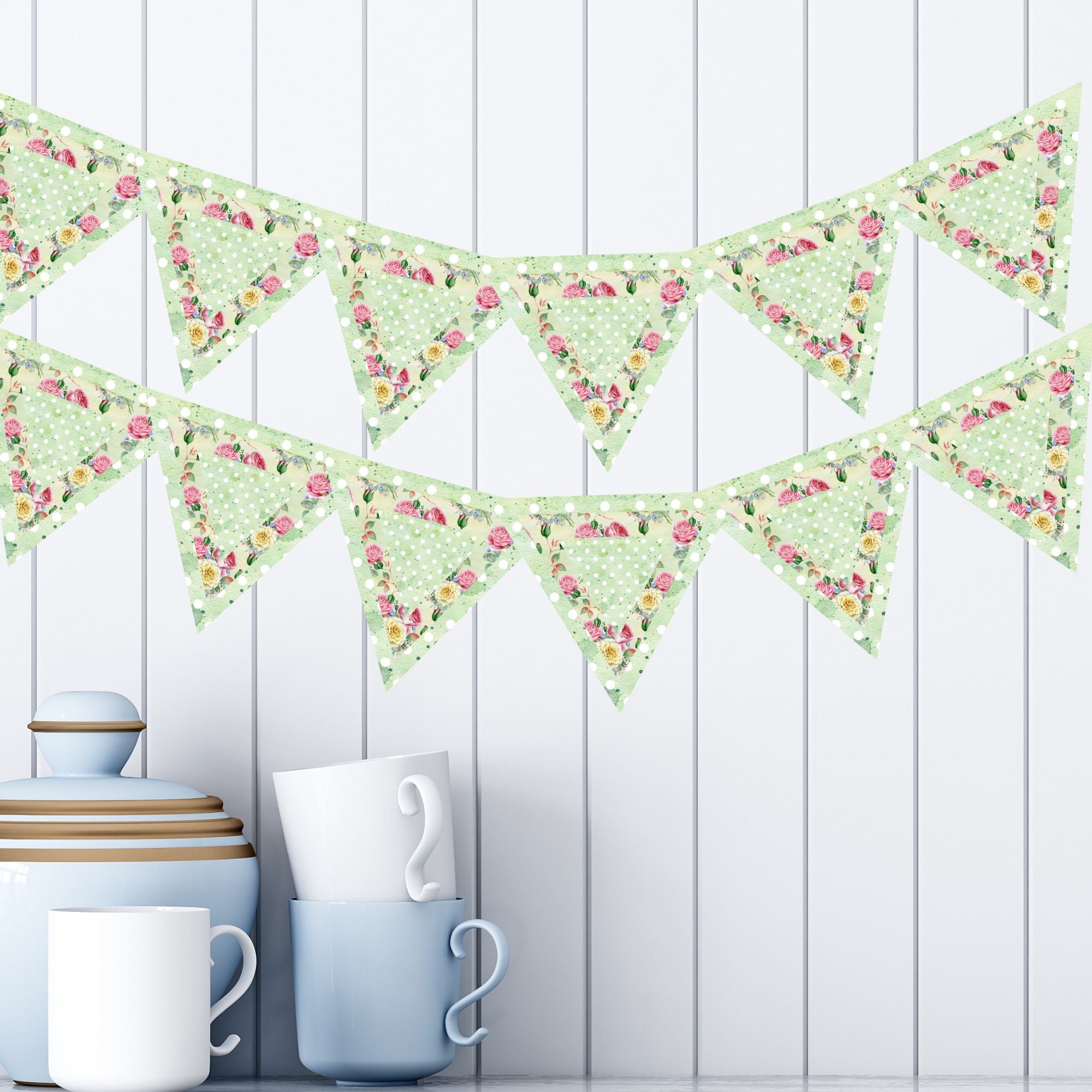 Spring Bunting, Printable Spring Garland, Spring Pennant, Printable ...