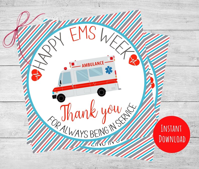 EMS Week Gift Tag Happy Emergency Medical Services Week EMT - Etsy