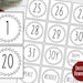 Advent Calendar Numbers, 1.5 & 2, DIY Advent Calendar Kit, Printable ...