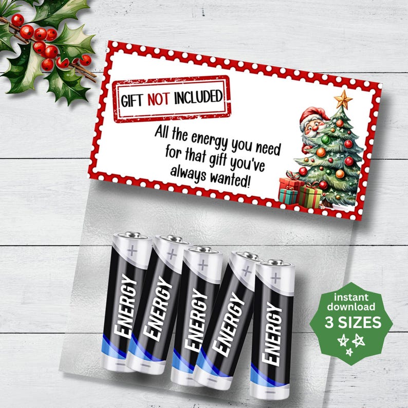 Gift Not Included Gift Tag, White Elephant Gift Tag, Fun Christmas Gag ...