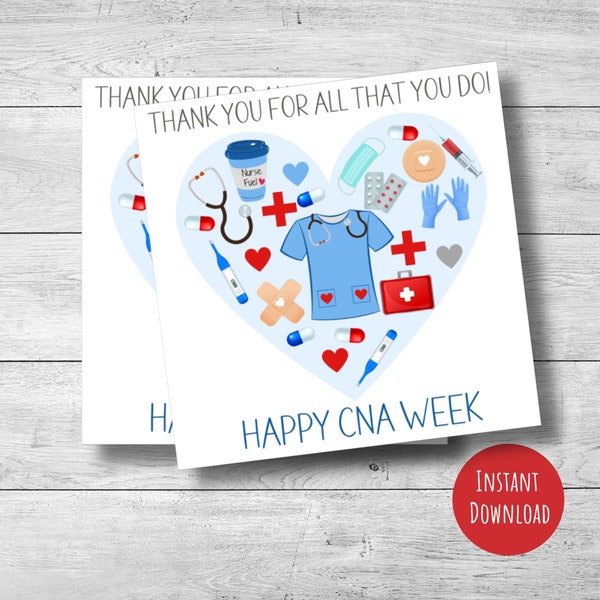 Printable Tags Cna Week - Etsy