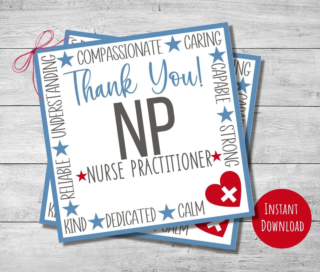 Nurse Practitioner Week Gift Tag, Appreciation Tags for Nurses, 3", 3.5 ...