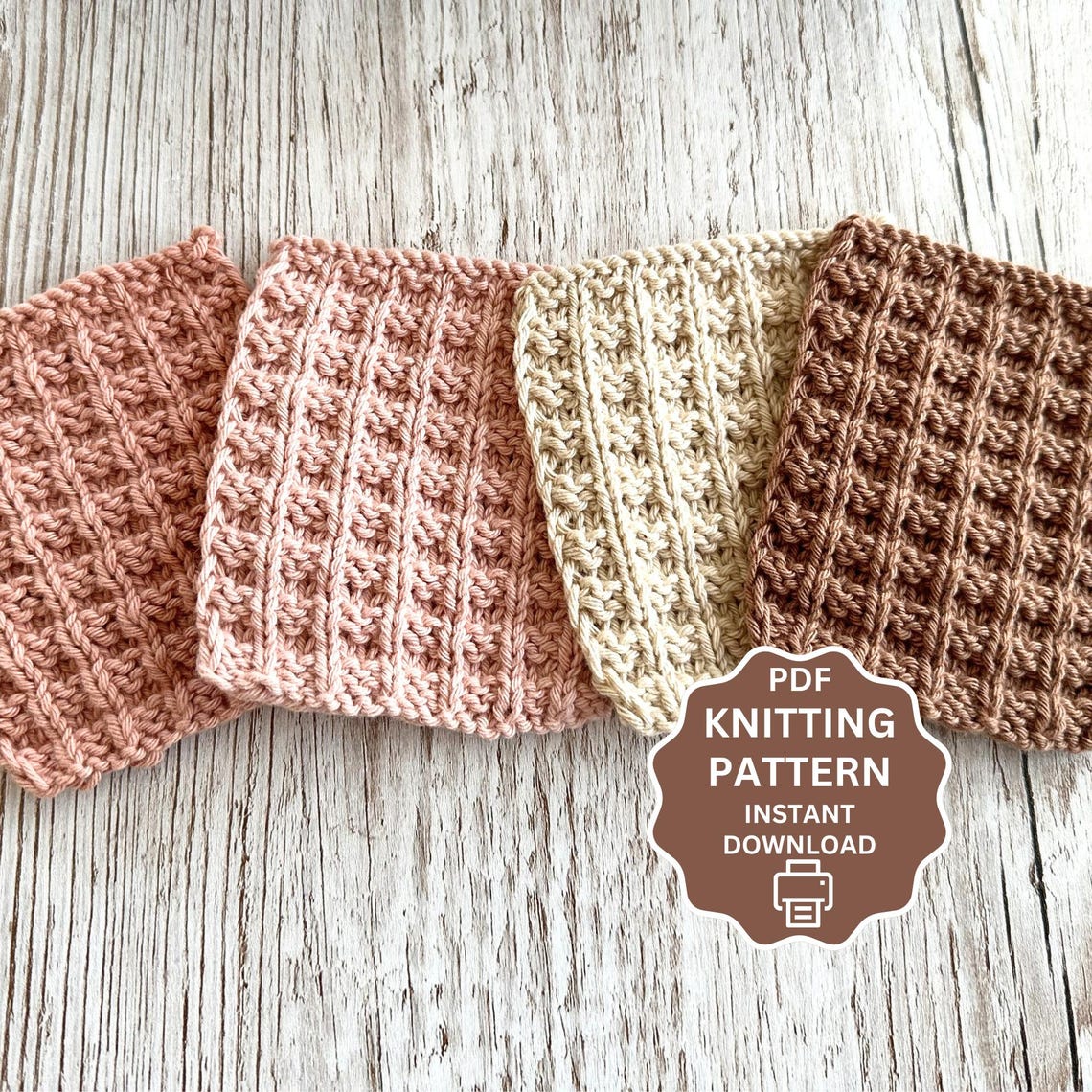 Face Scrubbie Knitting Pattern, Easy Beginner Pattern, PDF, Re-usuable ...