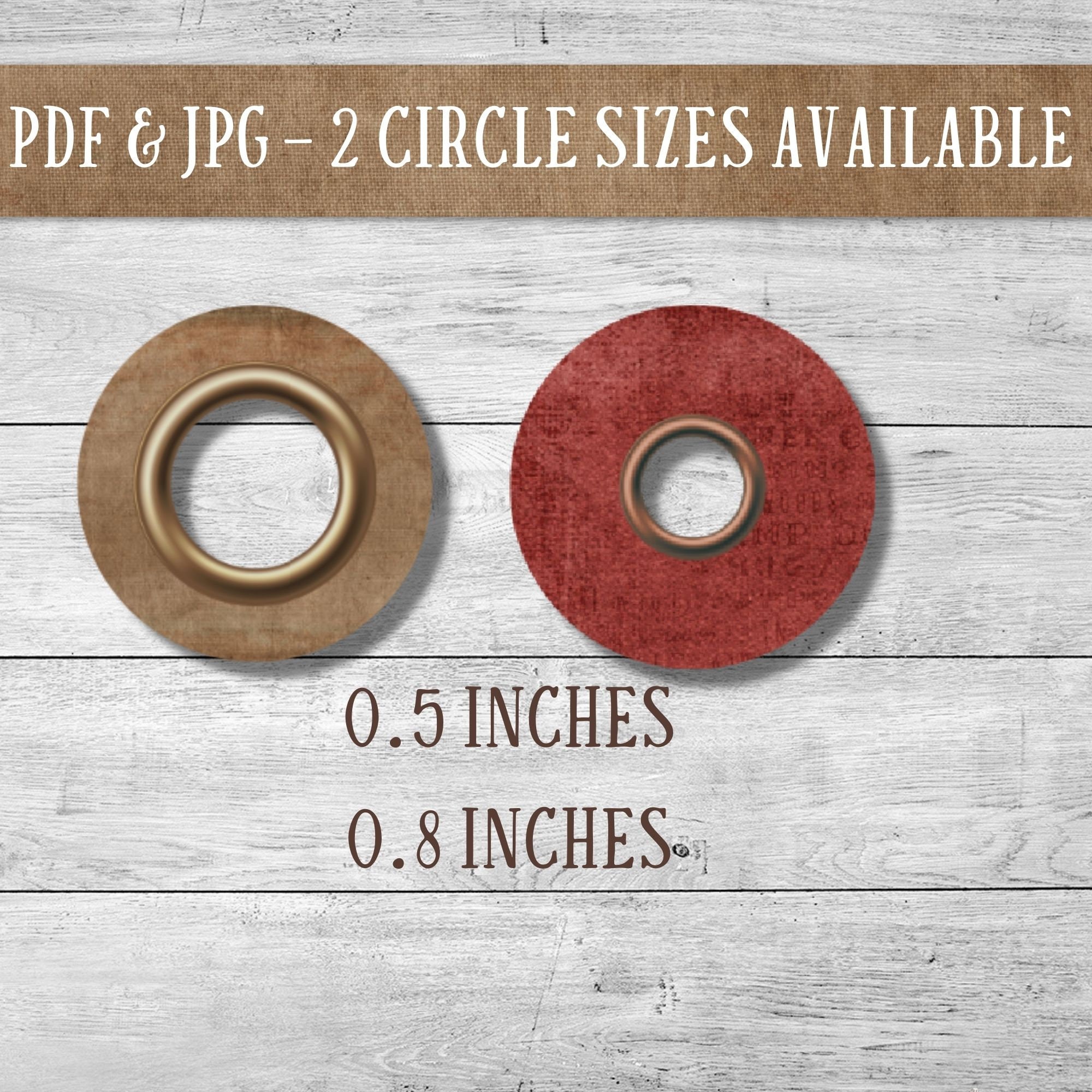 Junk Journal Digital Eyelets, Decorative Tag Hole Protector, Vintage ...