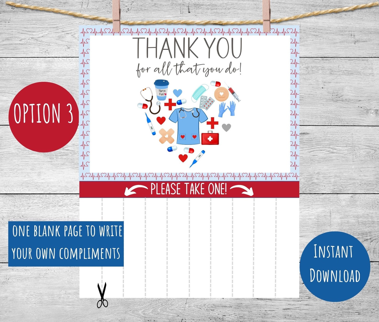 Nurse Week Appreciation Sign, Tear off Compliments for Nurses, Doctors ...