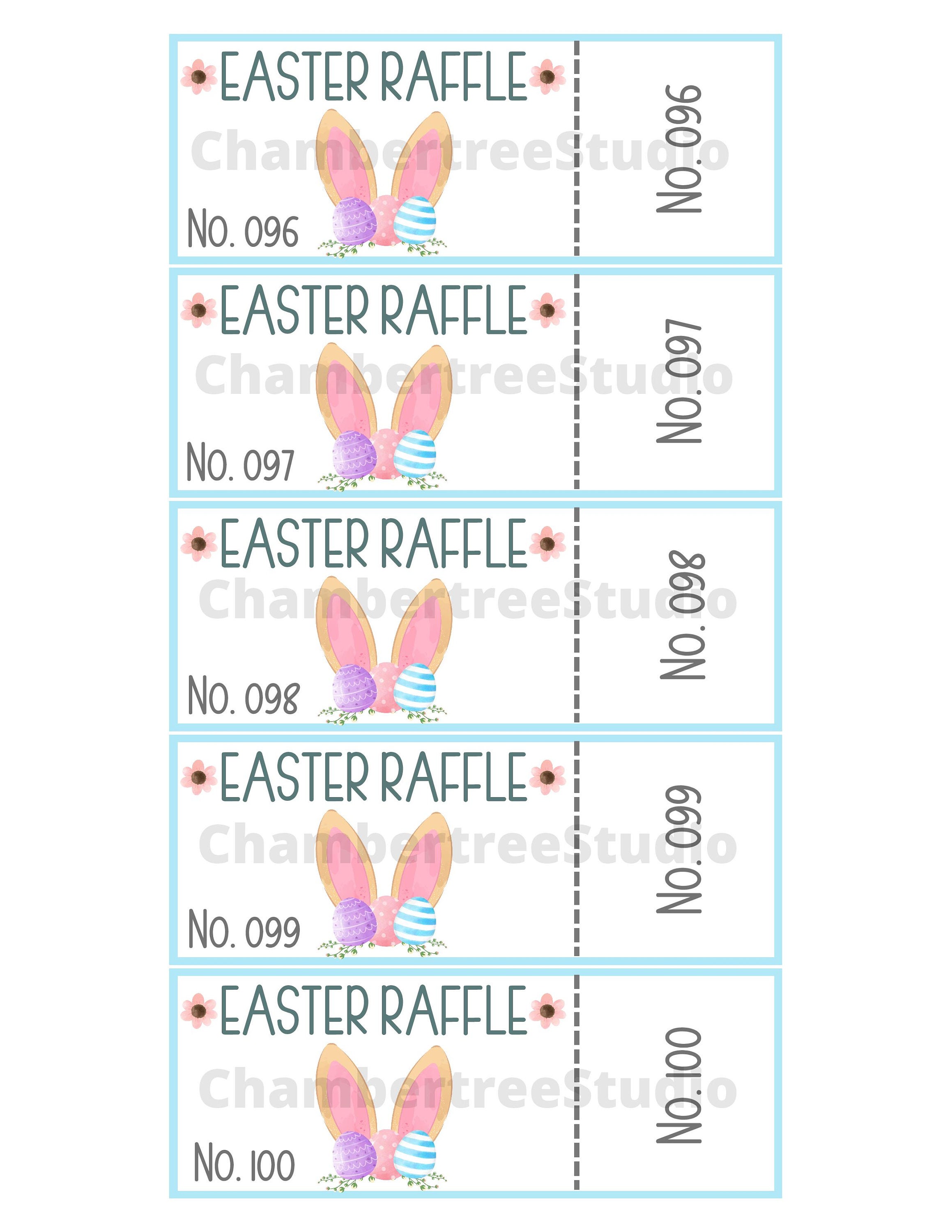 Easter Raffle Tickets, Kids Egg Hunt, Easter Coupons, Charity Event ...