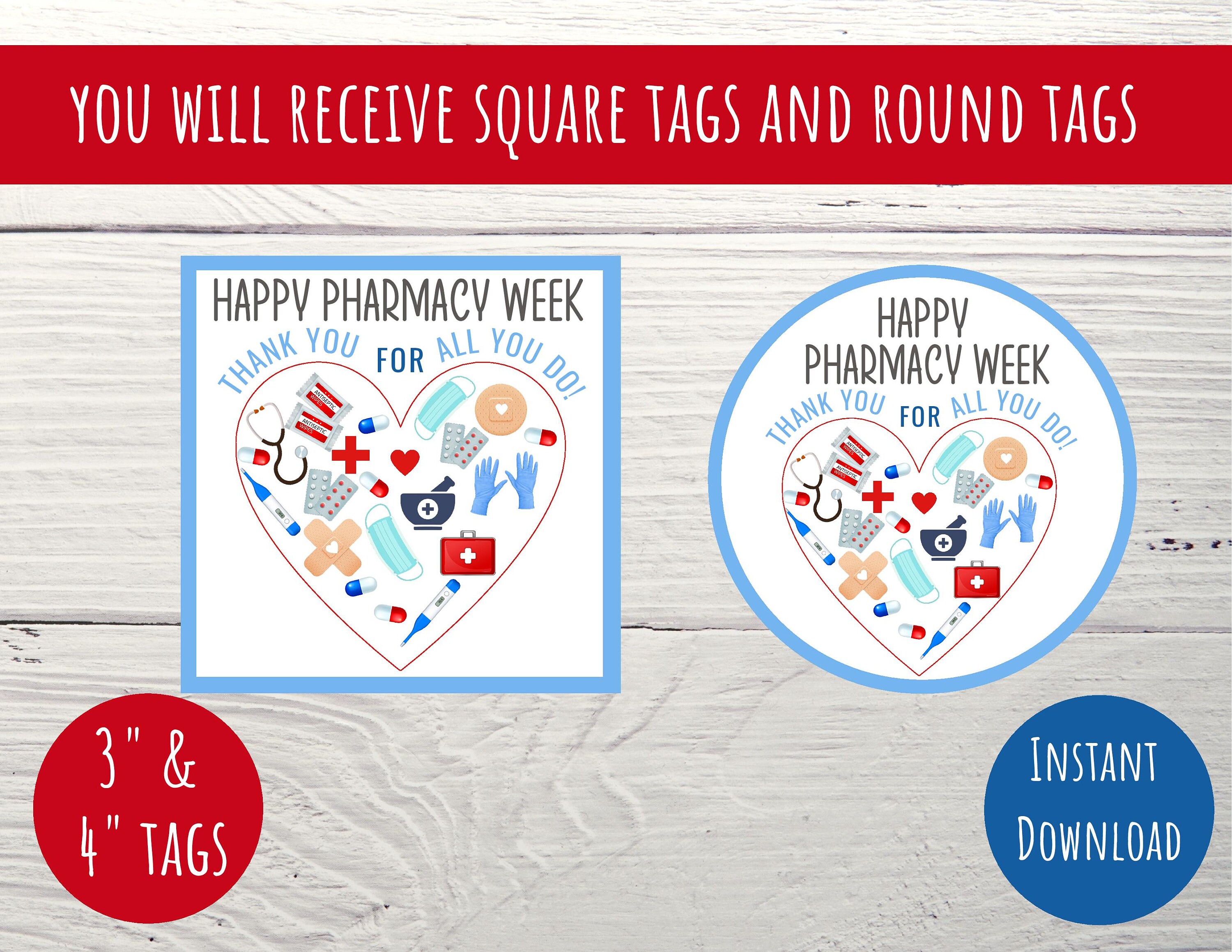 Pharmacy Week Appreciation Gift Tag Pharmacists Gift for - Etsy