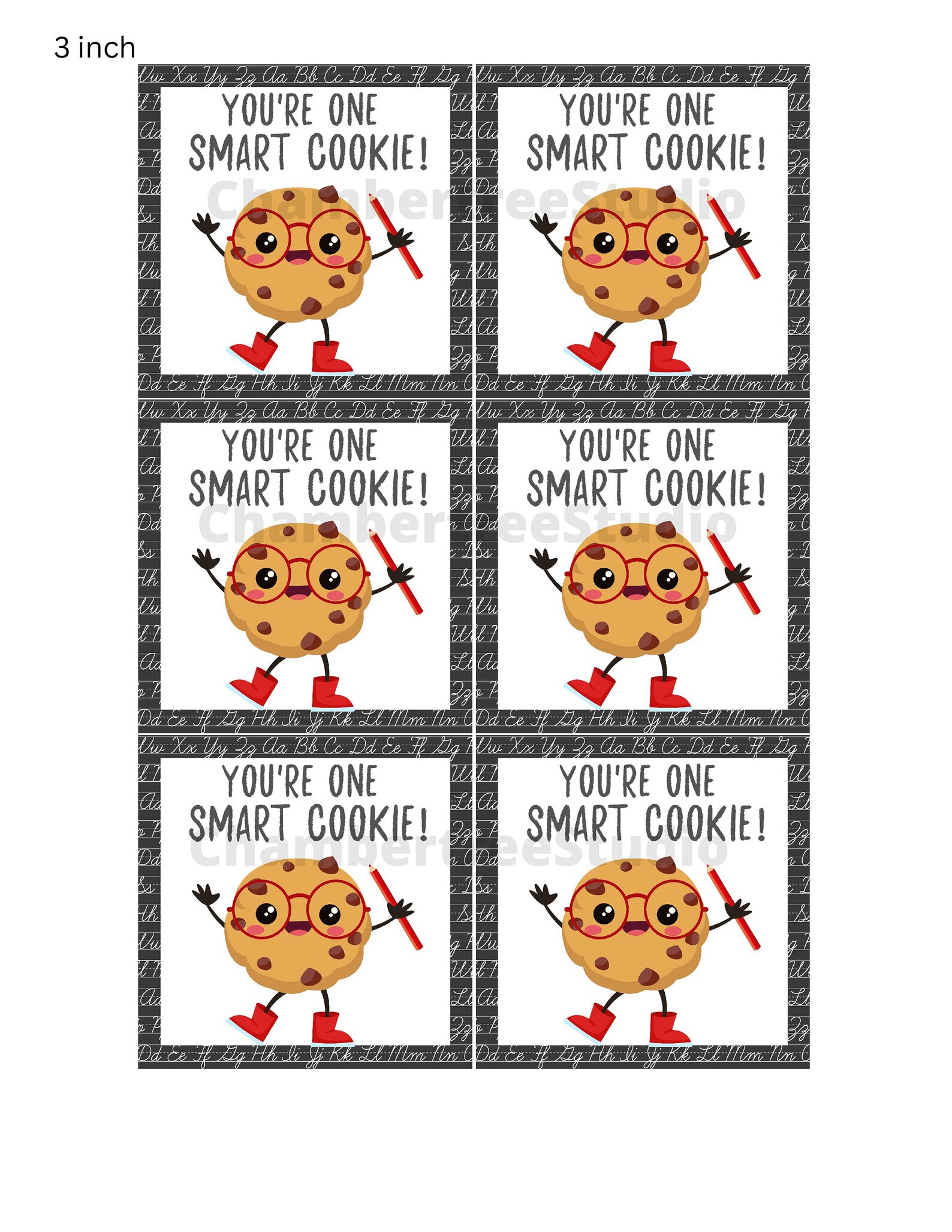 You're One Smart Cookie Tag, Kindergarten Gift Tag, Classroom, Last Day ...