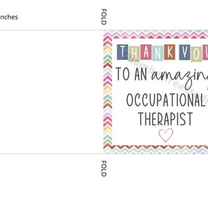 Occupational Therapist Thank You Card, Printable Appreciation for ...