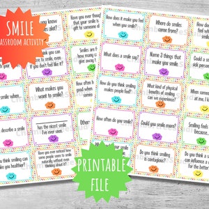 The Power of a Smile Kids Activity, Printable Classroom Game, 30 Fun ...