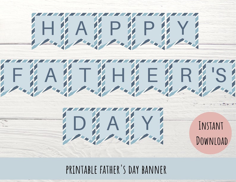 Father's Day Printable Banner, Fathers Day Bunting Sign, Dad Banner ...
