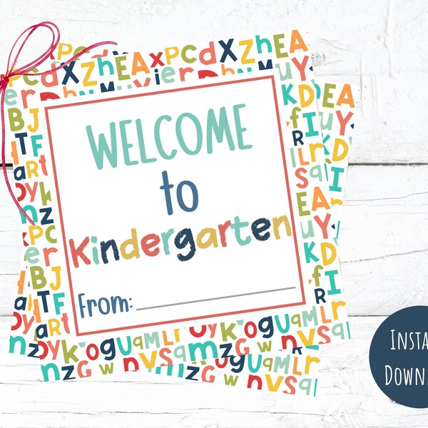 Welcome to Kindergarten Stickers - Etsy