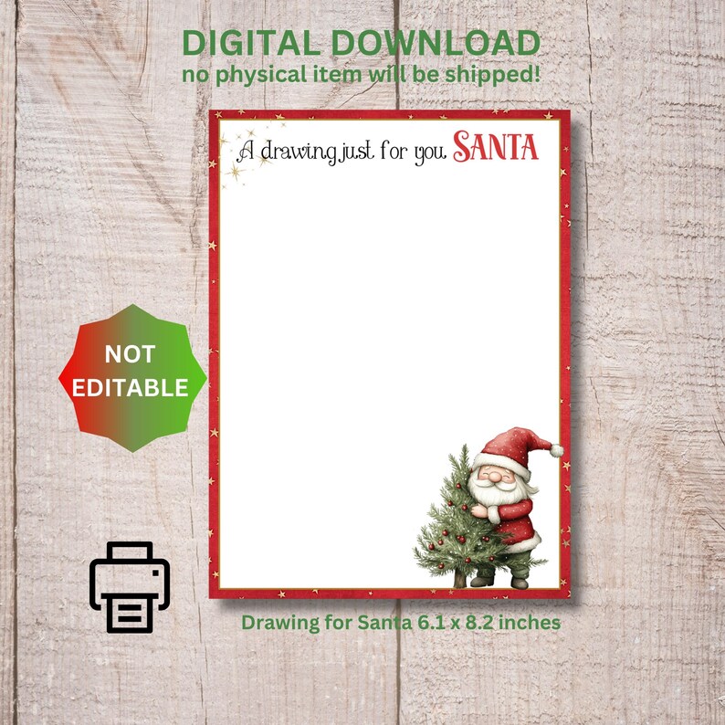 Letter to Santa Printable, Dear Santa, Christmas Wishlist, North Pole ...