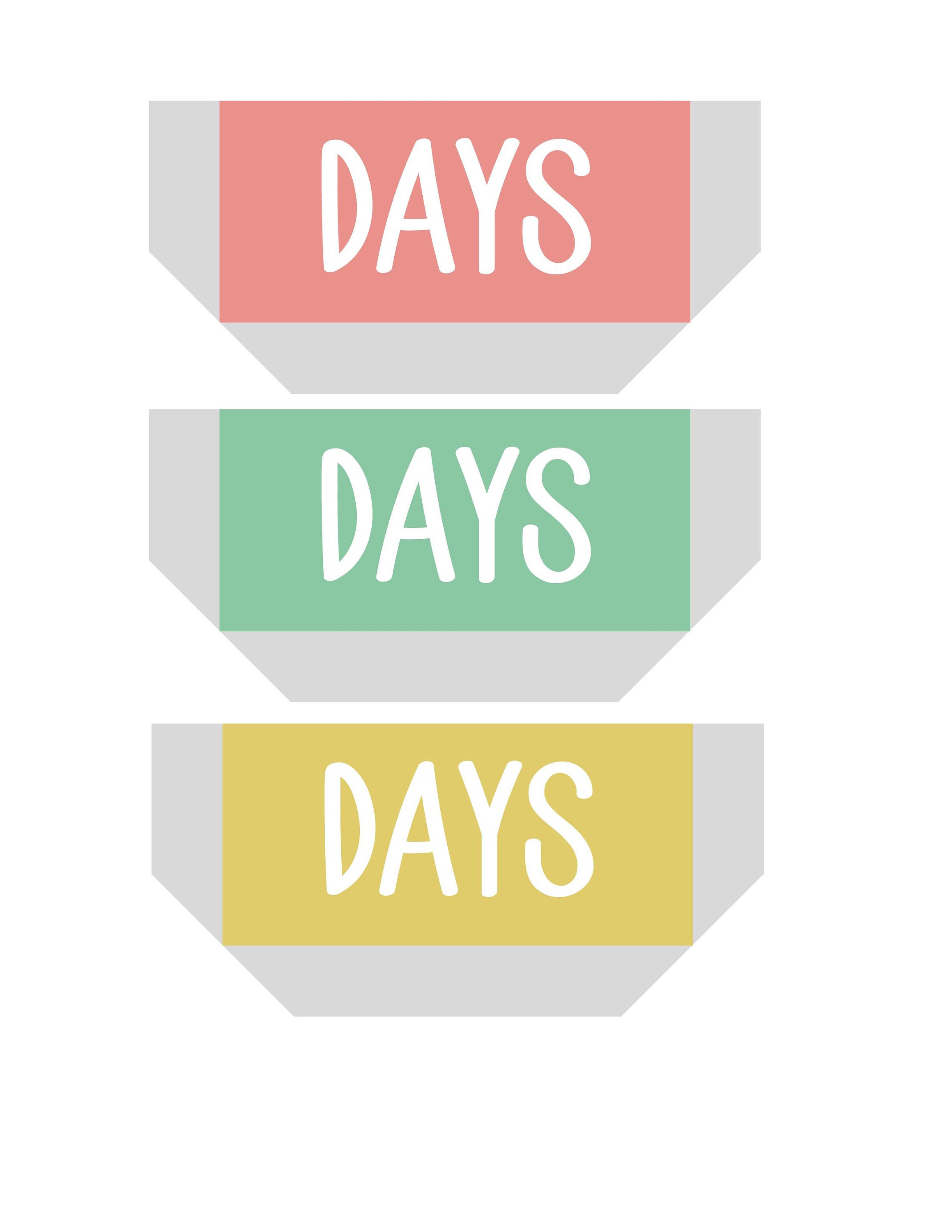 Birthday Countdown Calendar, Printable DIY Kids Countdown Sign ...