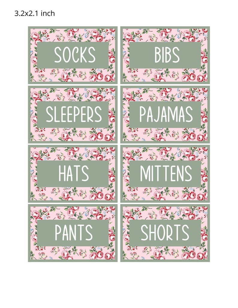 Printable Baby Nursery Drawer Labels Nursery Organization - Etsy