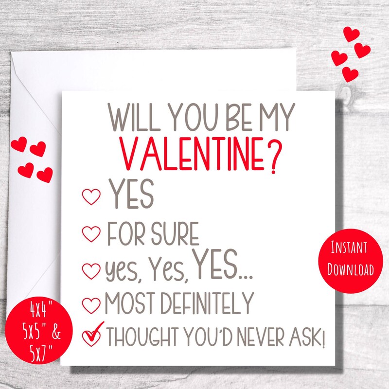 Will You Be My Valentines Cards - Etsy