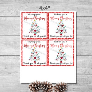 Medical Christmas Gift Tag, Happy Holidays for Nurses Doctors, Medical ...