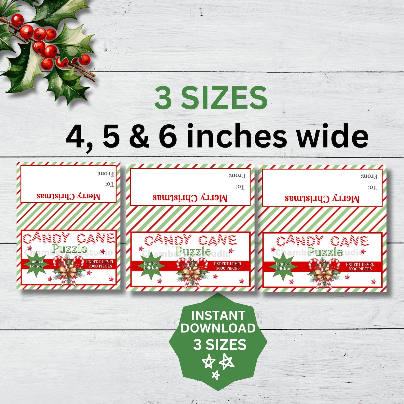Christmas Candy Cane Puzzle, White Elephant Fun Christmas Gag Gift ...