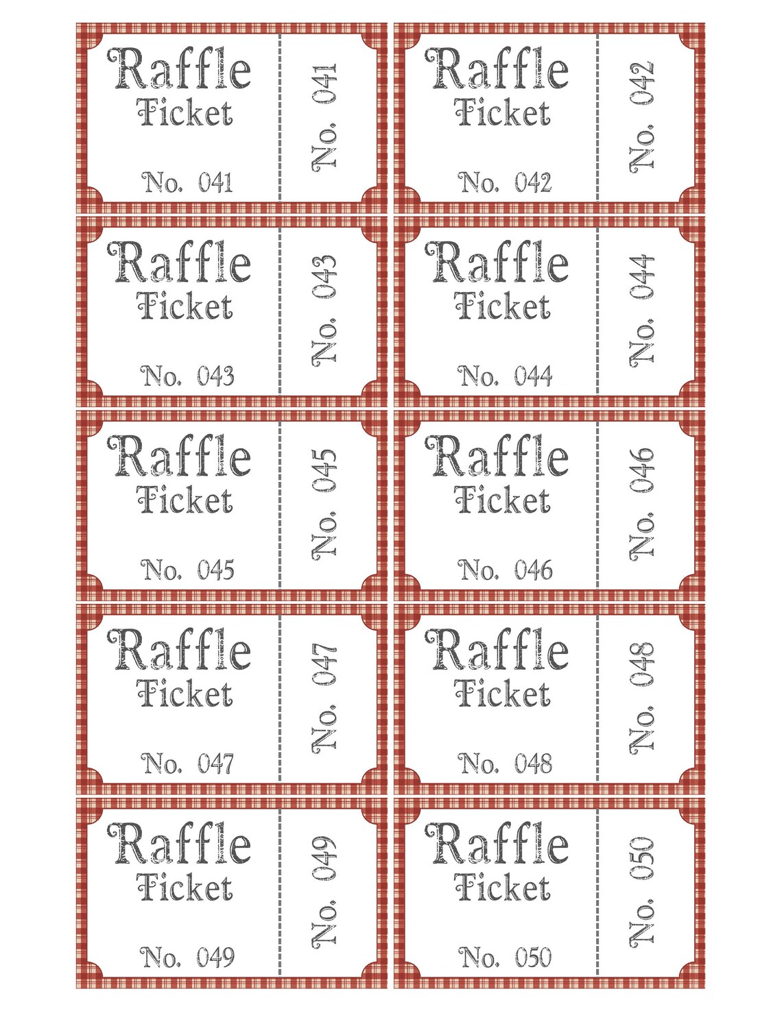 Autumn Fall Raffle Tickets 2.1 X 3.4 Printable - Etsy