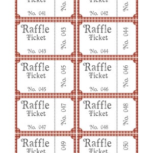 Autumn Fall Raffle Tickets, 2.1 X 3.4, Printable School Fundraiser ...