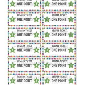 Kids Reward Tickets, Positive Behavior Points, Kids Reward System ...