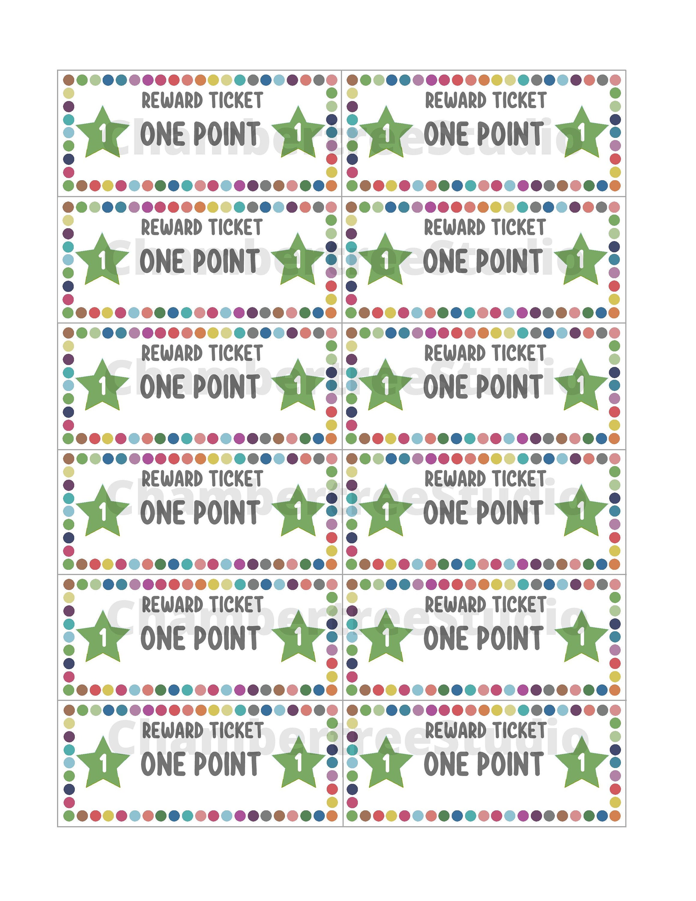 Kids Reward Tickets, Positive Behavior Points, Kids Reward System ...