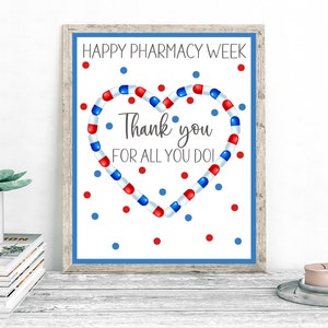 Pharmacy Week Sign, Printable Appreciation Sign for Pharmacists ...