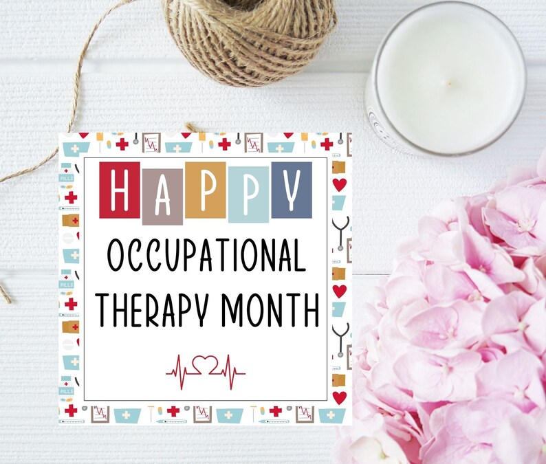 Occupational Therapy Month Card, Printable Thank You for Occupational ...