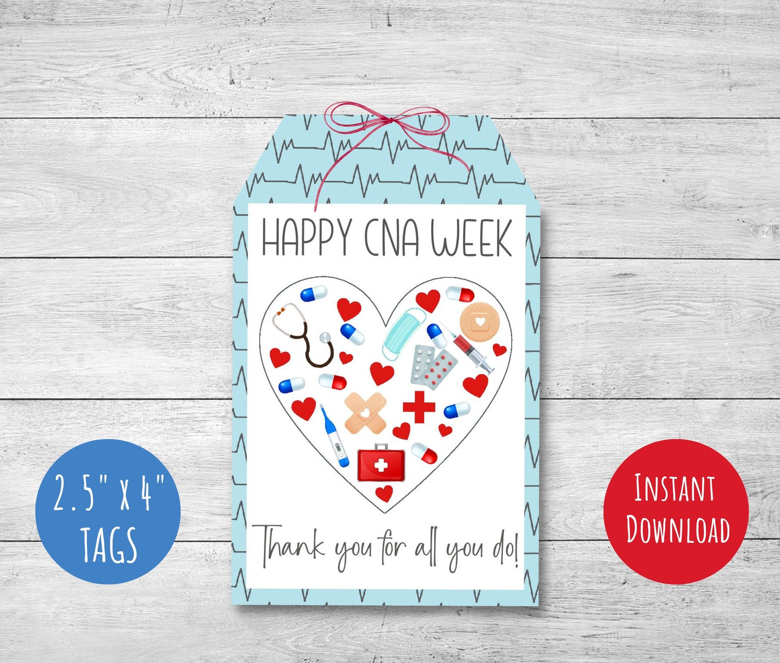 CNA Week Appreciation Gift Tag, Happy CNA Week, Certified Nursing ...